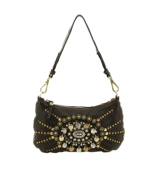 CAMPOMAGGI Zippered Shoulder Bag With Embellishments - No
