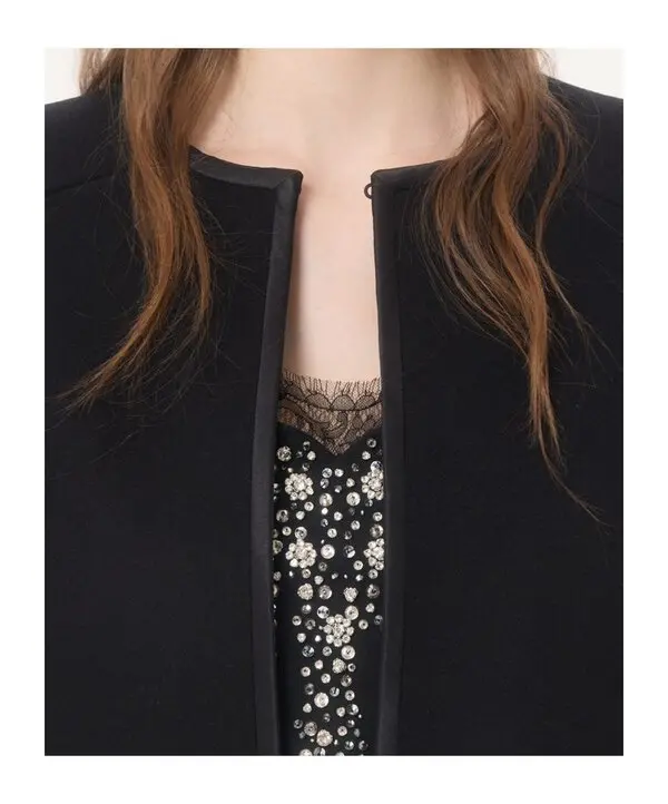 Valentino Garavani Draped Cape With Ombre Rhinestone Embroidery - No