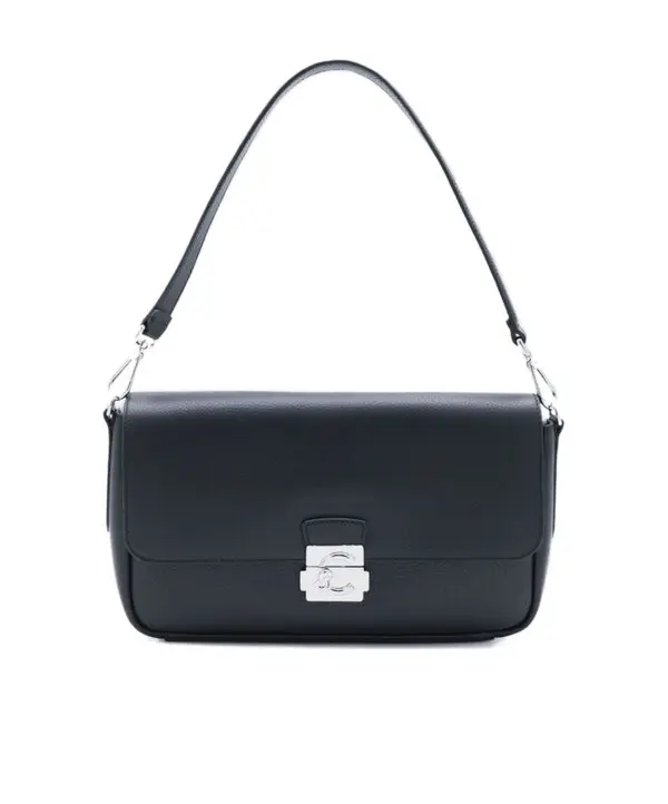 COCCINELLE Flap Buckle Shoulder Bag - Black