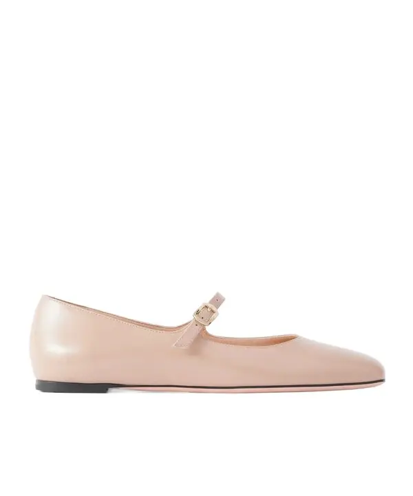 Bally Belkys Leather Mary-jane Ballet Flats - Nude