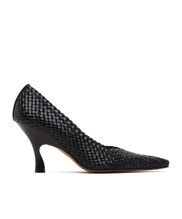 Stella McCartney Elsa 90 Woven High Heels - Black