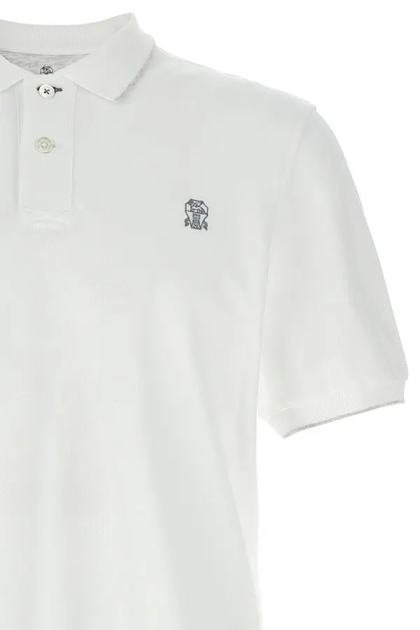 Brunello Cucinelli Logo-embroidered Short-sleeved Polo Shirt