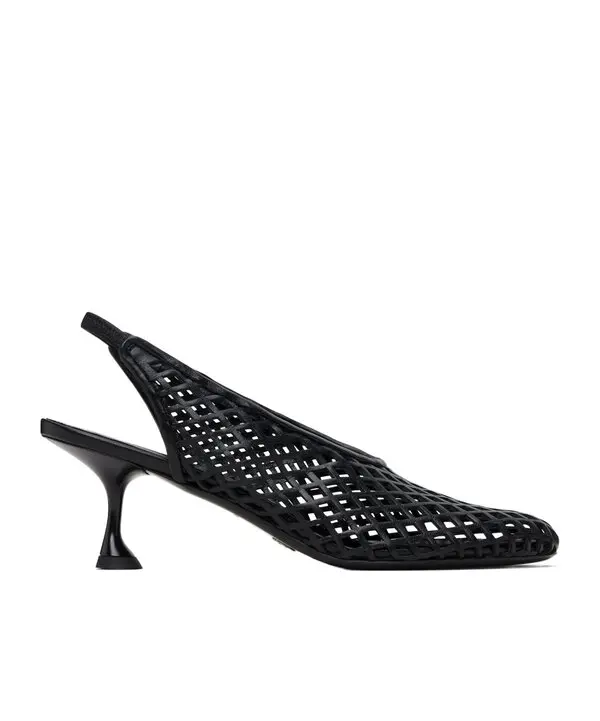 Proenza Schouler Openwork Slingback High-heeled Sandals - Black