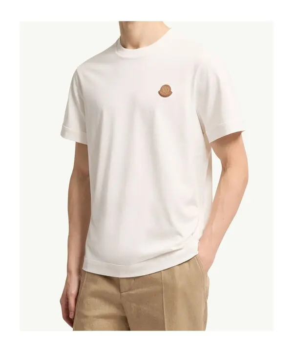 Moncler Double Leather Logo Cotton T-shirt