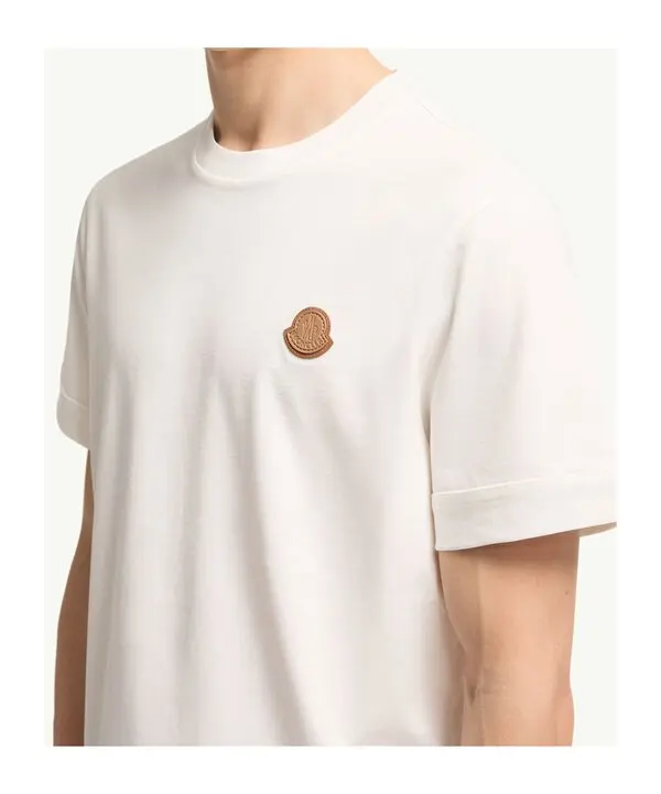 Moncler Double Leather Logo Cotton T-shirt