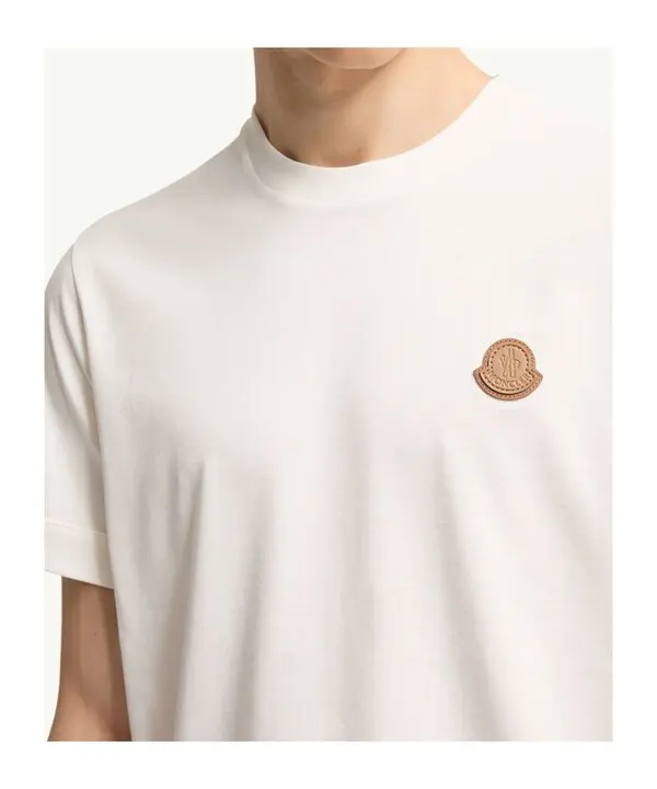 Moncler Double Leather Logo Cotton T-shirt