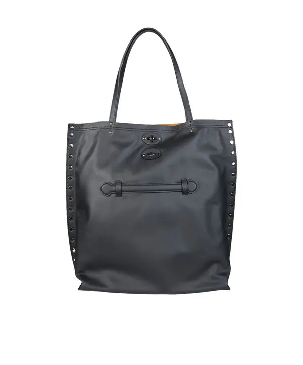 ZANELLATO A'spasso Foldover Top Medium Tote Bag - Black