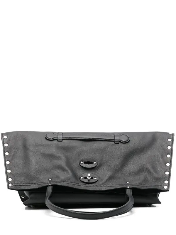 ZANELLATO A'spasso Foldover Top Medium Tote Bag - Black