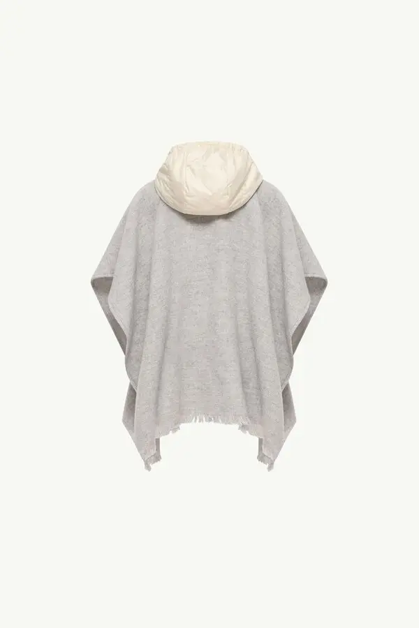 Moncler Padded Wool Hooded Cape