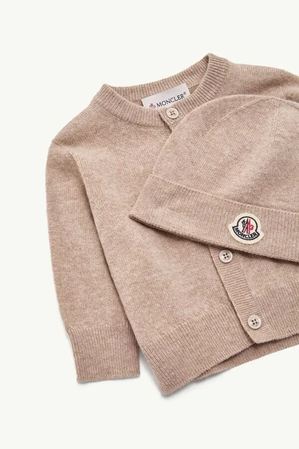 Moncler Embroidered Logo Wool Set