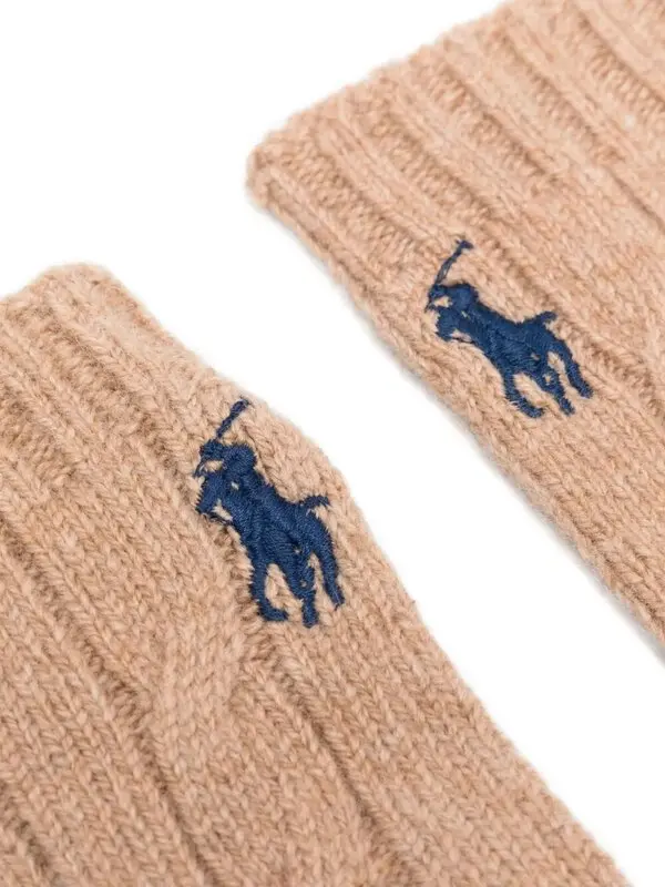 Ralph Lauren Polo Logo Embroidered Knitted Gloves
