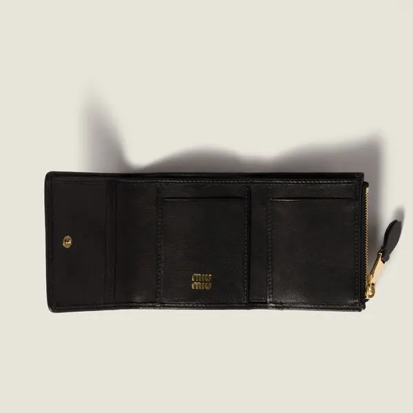 Miu Miu Logo-embossed Trifold Wallet