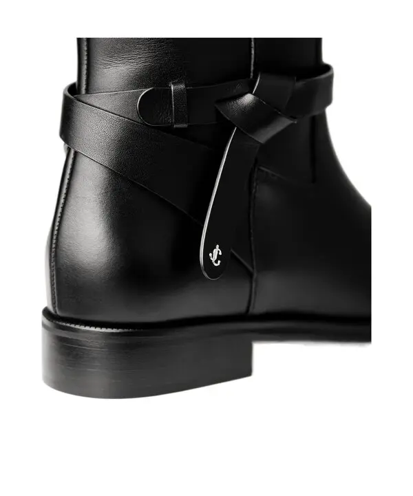 JIMMY CHOO Calf Leather And Soft Vachetta Knee High Boots