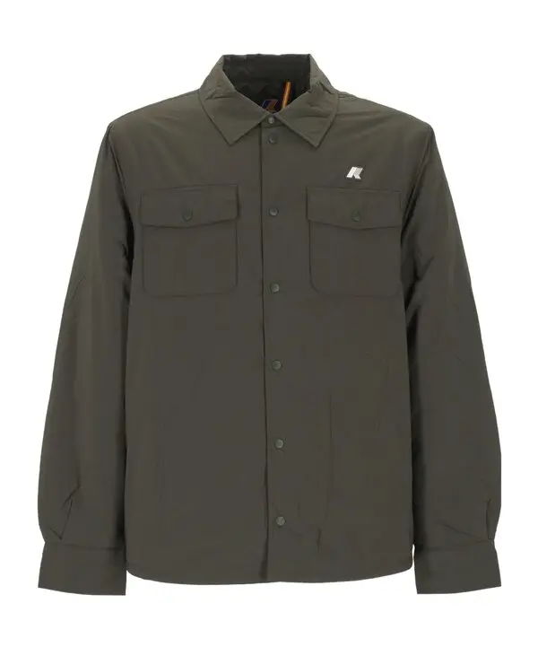 K-WAY Logo Patch Press-stud Jacket - Black