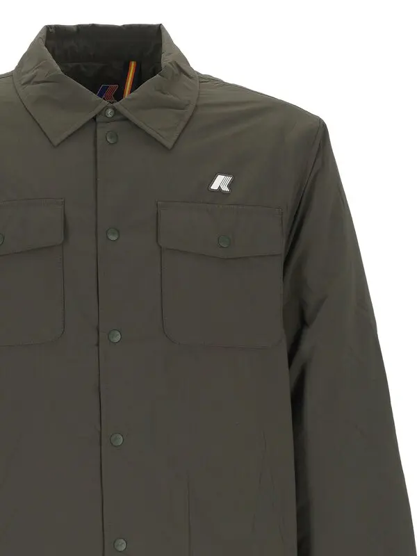 K-WAY Logo Patch Press-stud Jacket