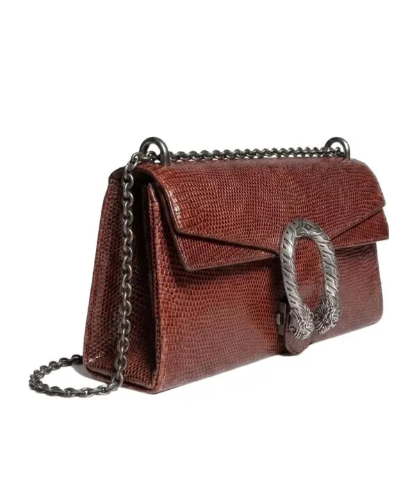 Gucci Dionysus Lizard Medium Shoulder Bag - Maroon