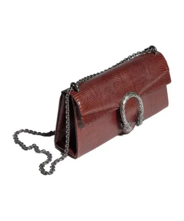 Gucci Dionysus Lizard Medium Shoulder Bag - Maroon