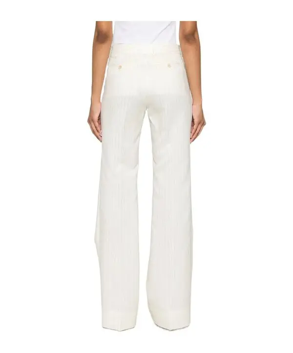 TOM FORD Striped Wool-blend Straight-leg Trousers