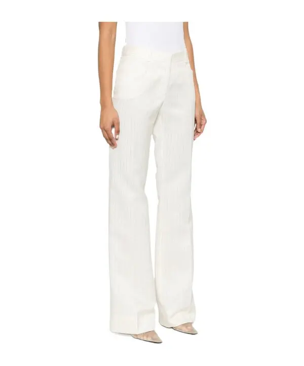 TOM FORD Striped Wool-blend Straight-leg Trousers