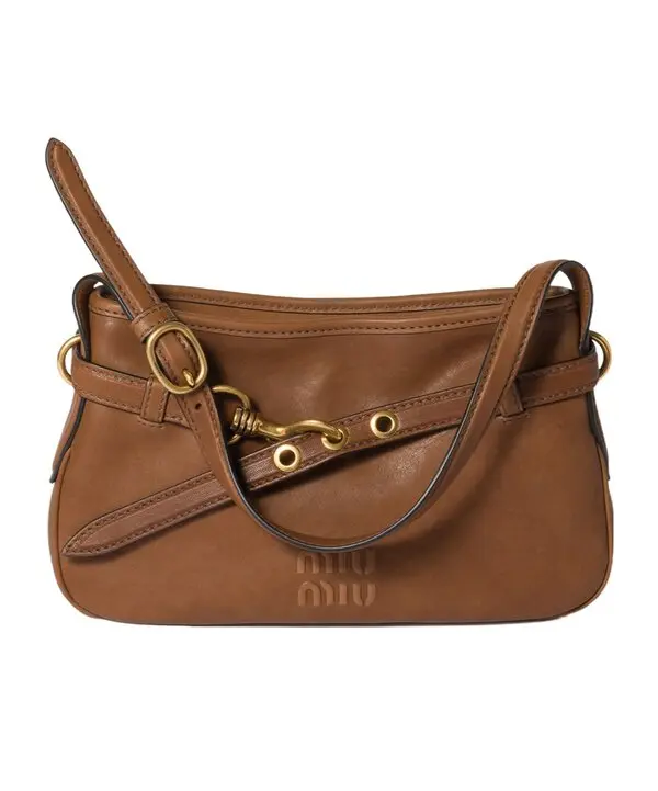 Miu Miu Aventure Nappa Leather Bag - Oak