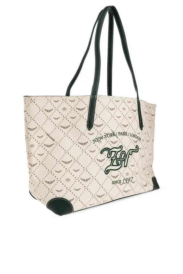 Zadig&Voltaire Shopper Monogram Tote Bag - Cream