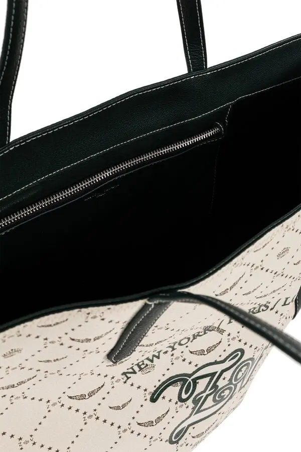 Zadig&Voltaire Shopper Monogram Tote Bag - Cream