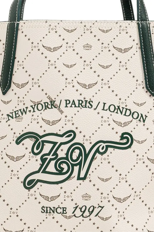 Zadig&Voltaire Shopper Monogram Tote Bag - Cream