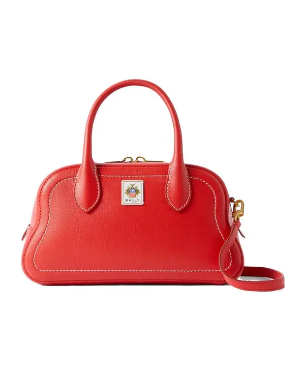 Bally Unda Appliquéd Leather Tote - Red