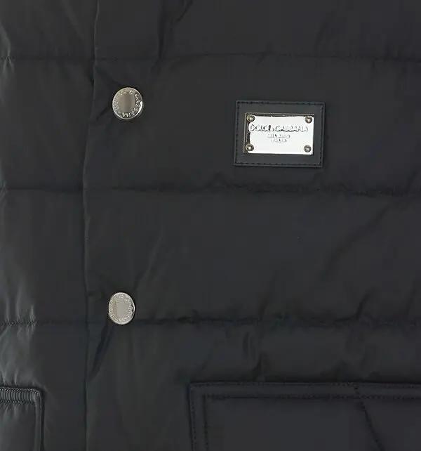 Dolce & Gabbana Dolce Gabbana Logo Plate Padded Gilet