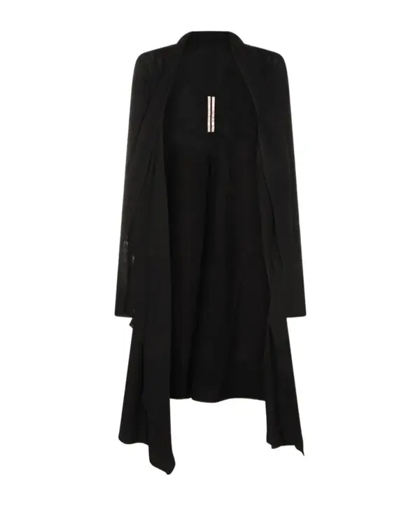 Rick Owens Long Wrap With Ribbed Knit - No