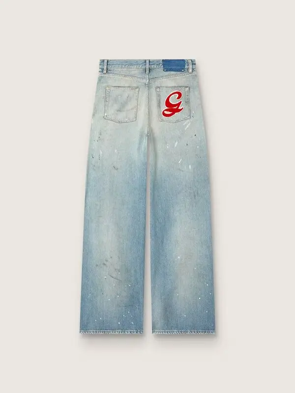 GOLDEN GOOSE Wide-leg Distressed Jeans