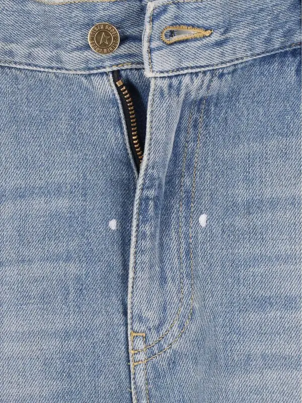 GOLDEN GOOSE Wide-leg Distressed Jeans