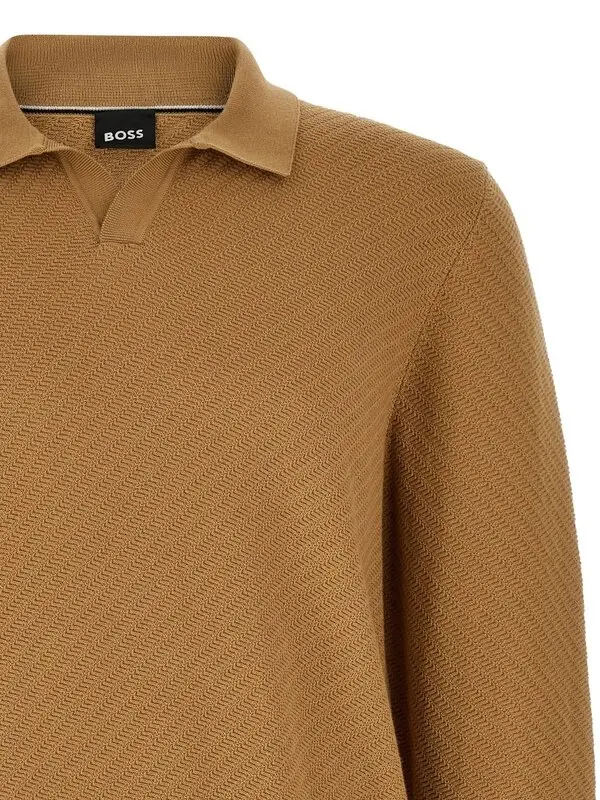 Hugo Boss H-lomarino Textured Polo Shirt