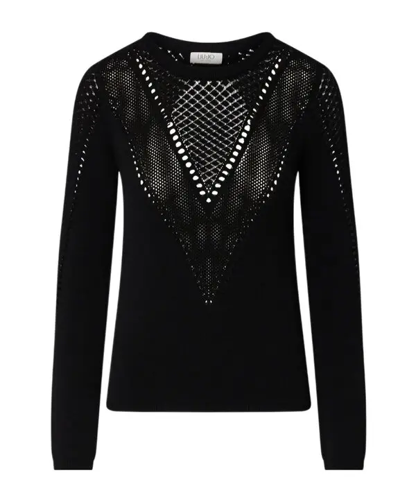 Liu Jo Knit Top With Cut-out - Black