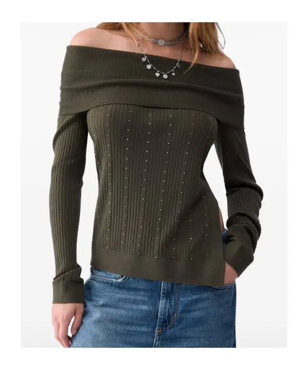 Liu Jo Wool Sweater With Bardot Neckline