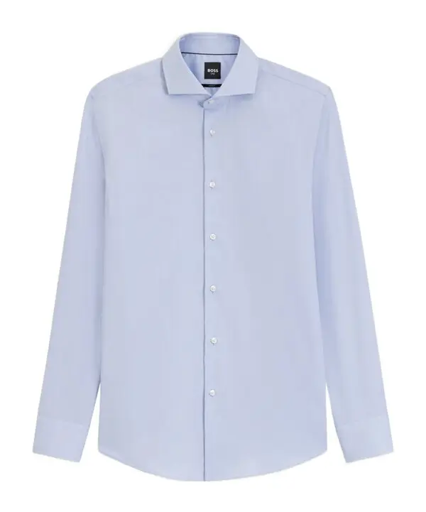 Hugo Boss Slim-fit Cotton Shirt - Light Blue