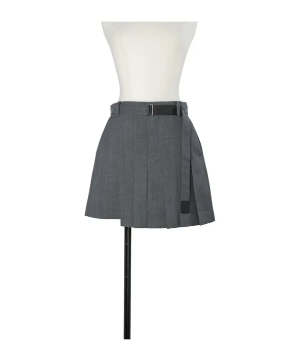 Sacai Belted Pleated Shorts