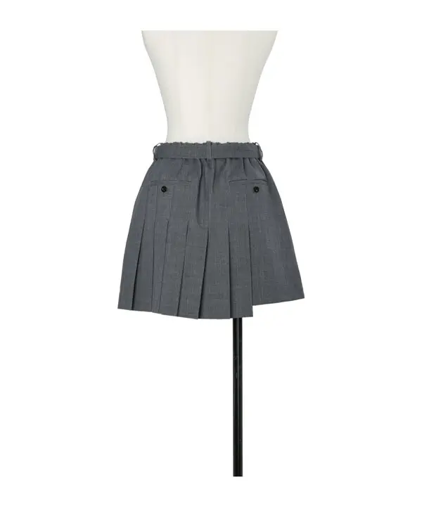 Sacai Belted Pleated Shorts