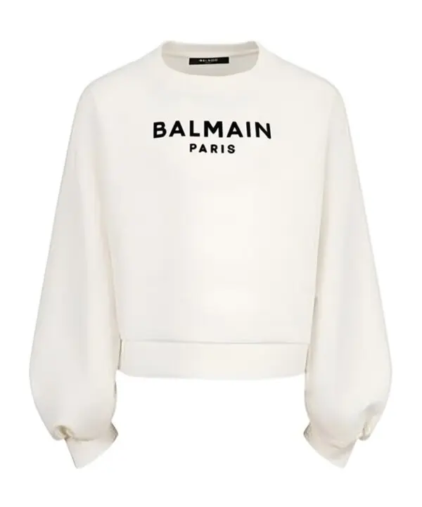 Balmain Long-sleeve Sweatshirt - Beige/black