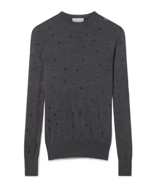 Stella McCartney Embroidered-star Sweater - Gray/black