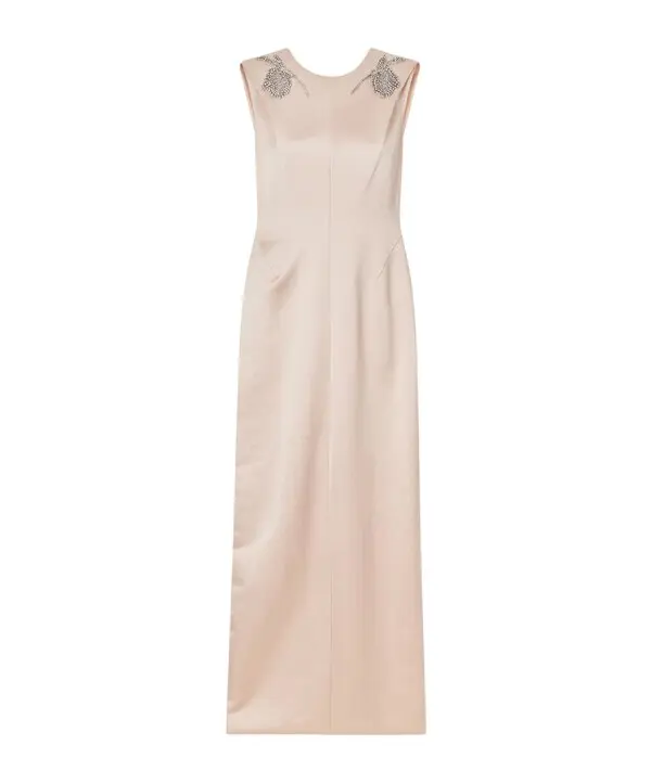 Erdem Embroidered Satin Gown - Pink
