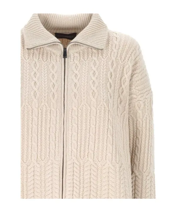 Lorena Antoniazzi Cable-knit Zip-up Sweater