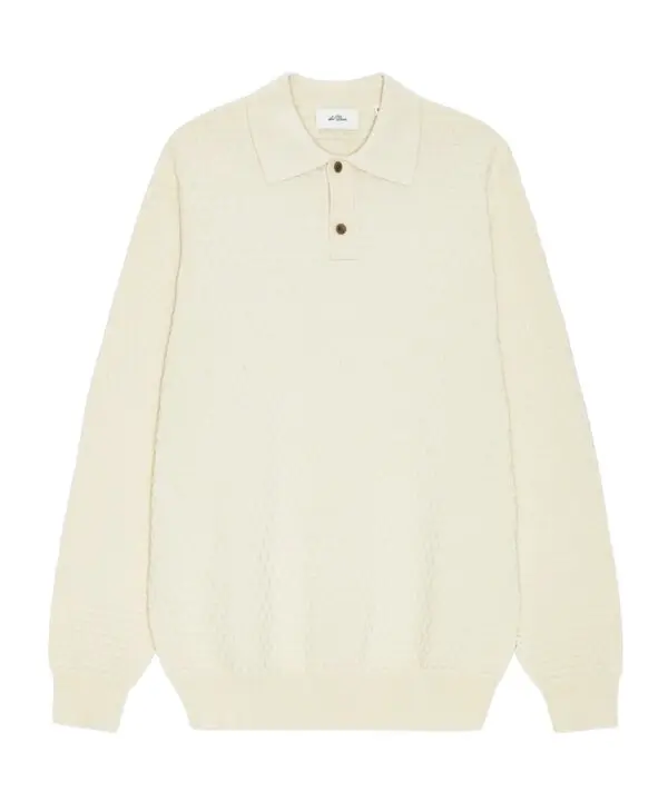 LES DEUX Long-sleeve Polo Shirt - White