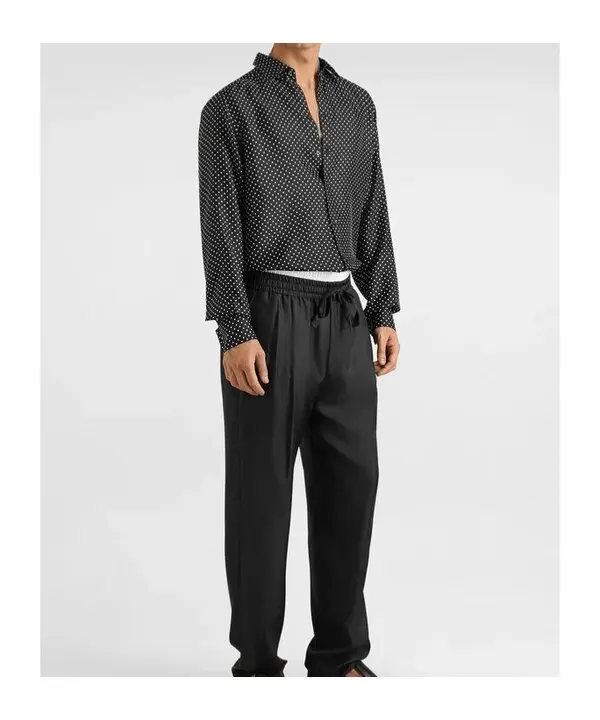 Dolce & Gabbana Polka Dot-print Martini Twill Shirt - Black