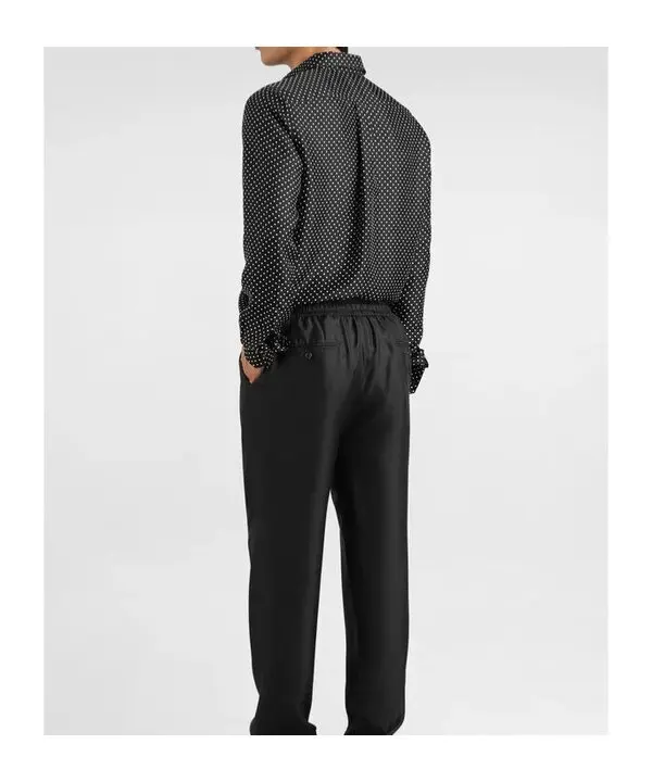 Dolce & Gabbana Polka Dot-print Martini Twill Shirt - Black