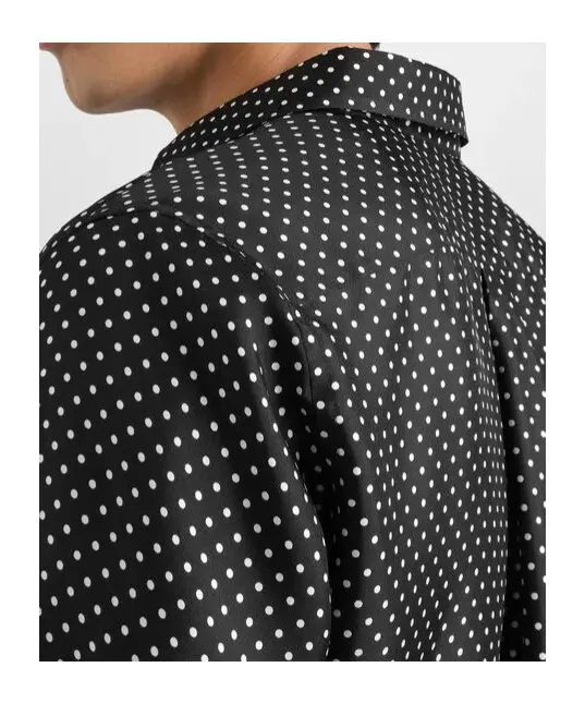Dolce & Gabbana Polka Dot-print Martini Twill Shirt - Black