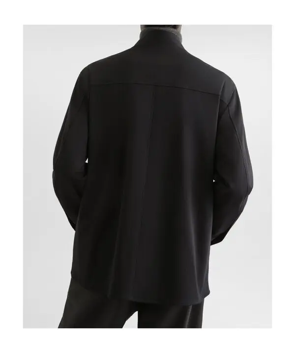 Dolce & Gabbana Long-sleeved Shirt With Concealed Snaps And Patch Pocket
