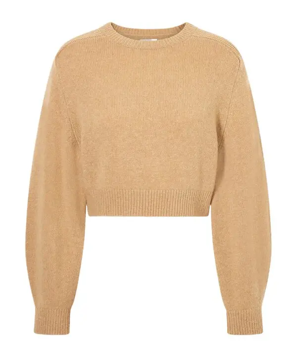 Khaite Masie Wool And Cashmere-blend Sweater - Nude