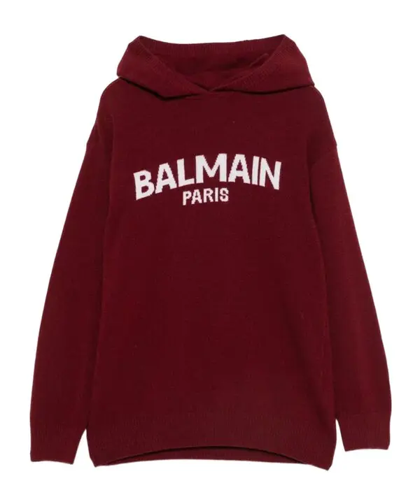 Balmain Logo-embellishment Sweater - Red