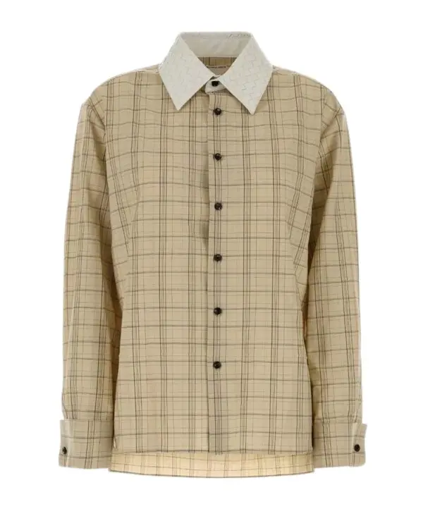 Bottega Veneta Plaid Shirt - Beige